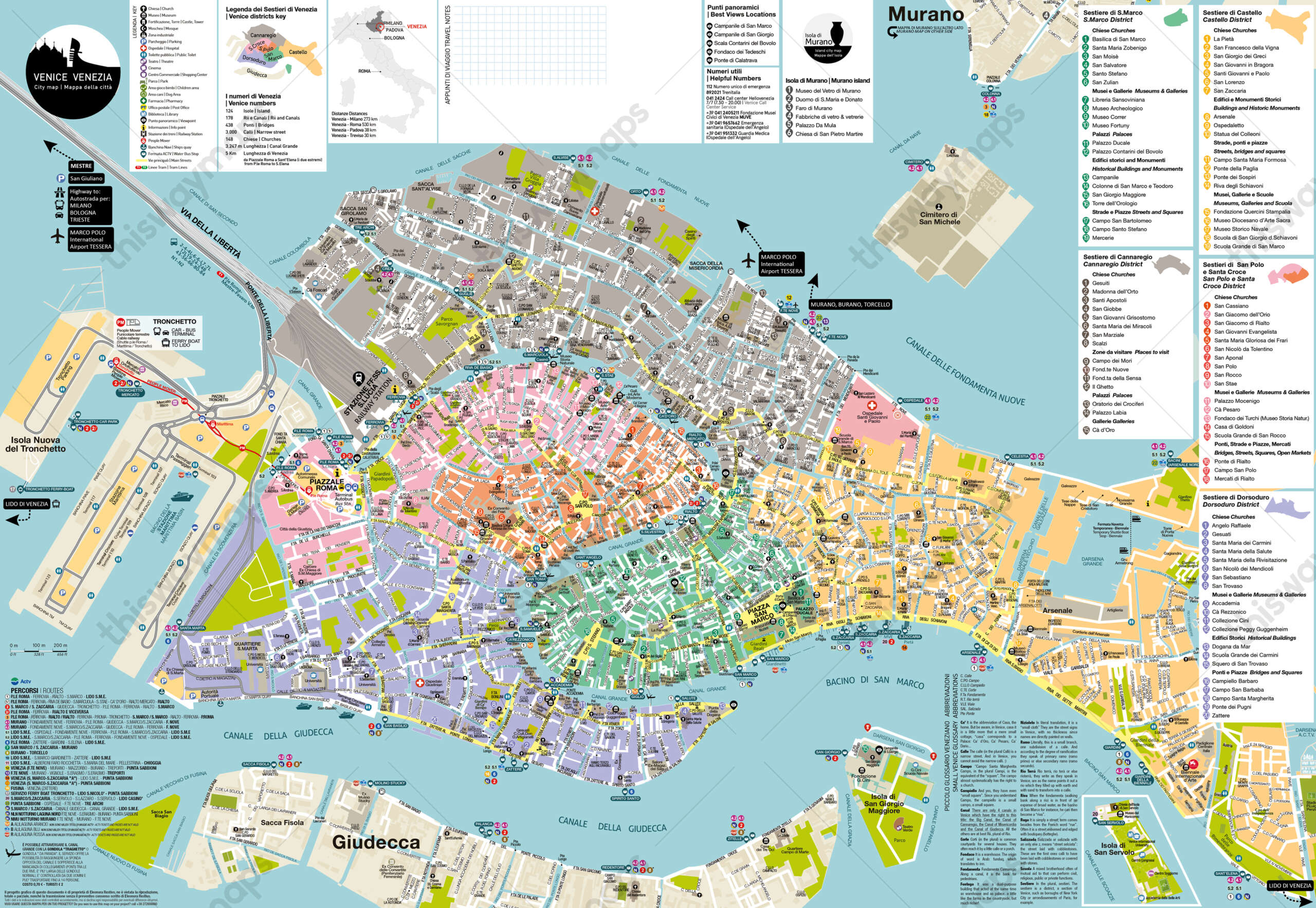 Printable tourist map of venice 60 photos - Arptravels.com