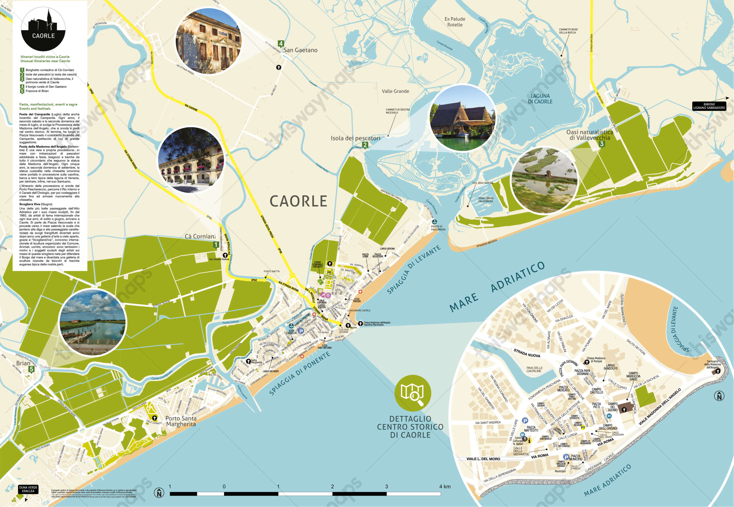 Mappa di Caorle - thiswaymaps mappe personalizzate e vettoriali per ...