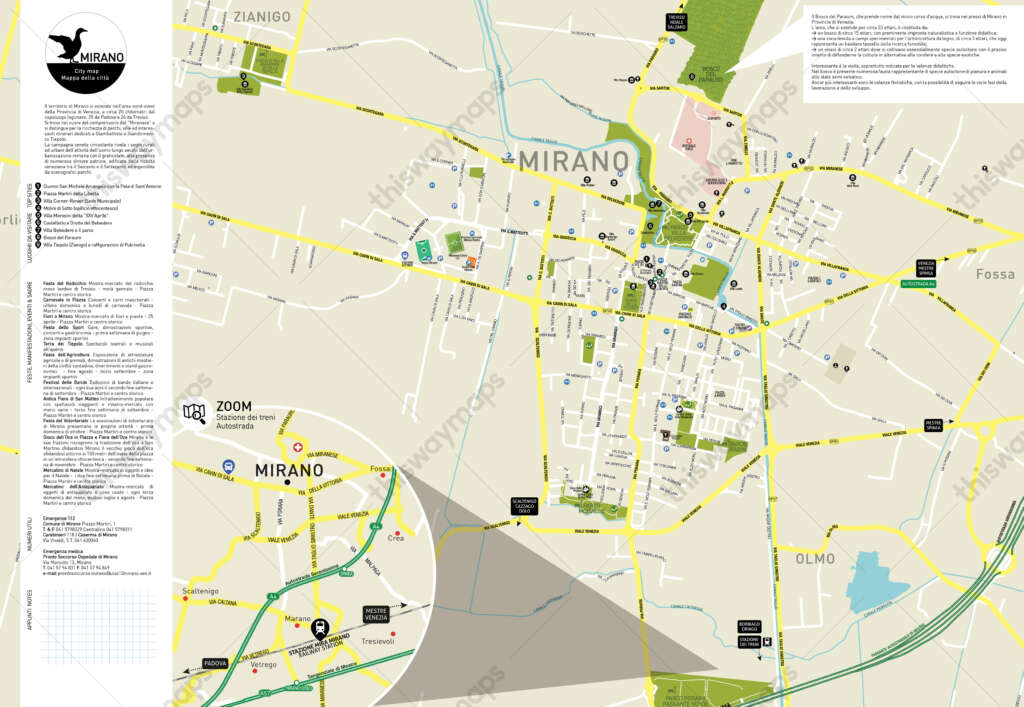 Mappa di Mirano - thiswaymaps mappe personalizzate e vettoriali