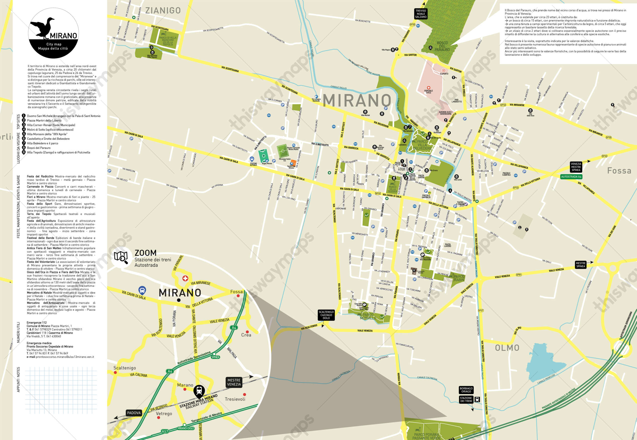 Map of Mirano - thiswaymaps mappe personalizzate e vettoriali per ...