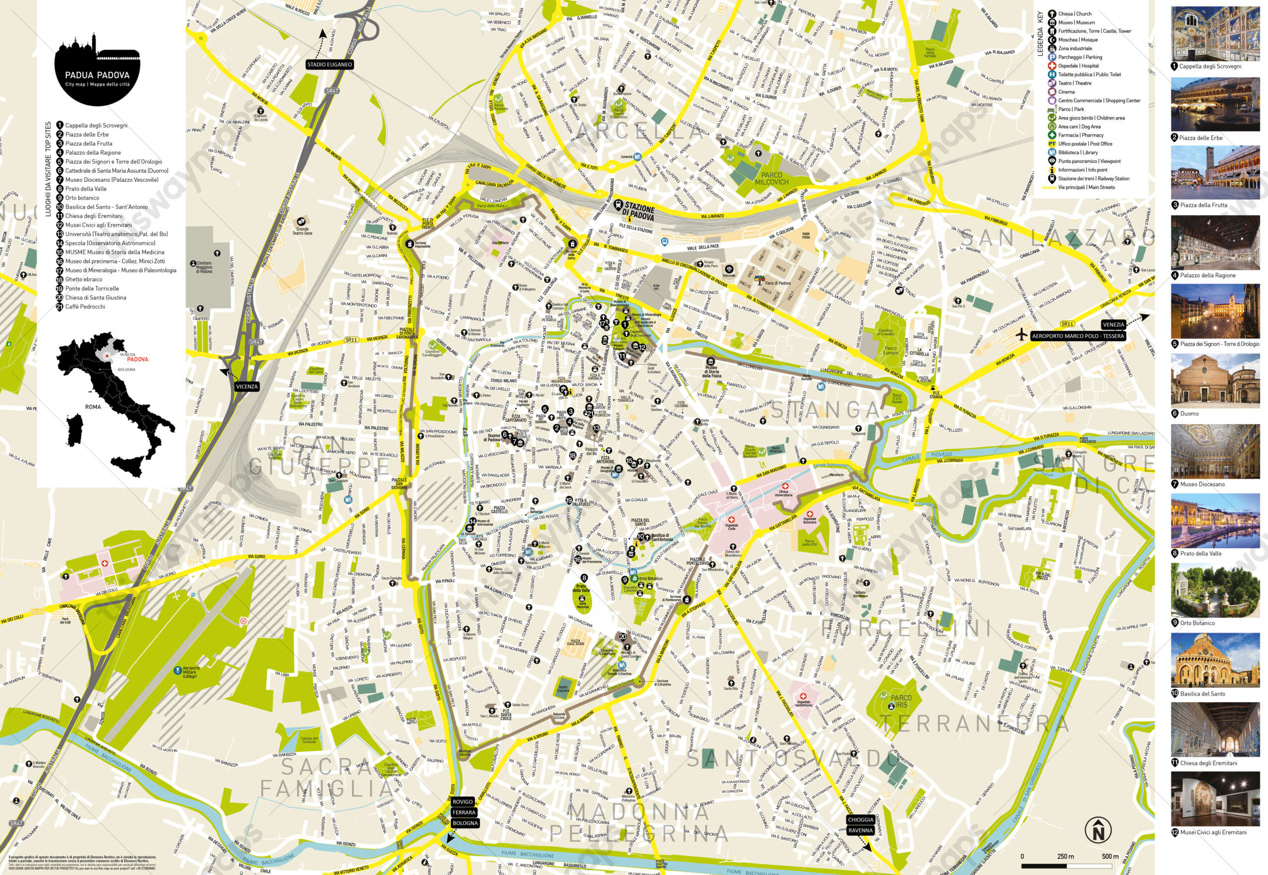 Mappa di Padova - thiswaymaps mappe personalizzate e vettoriali per ...
