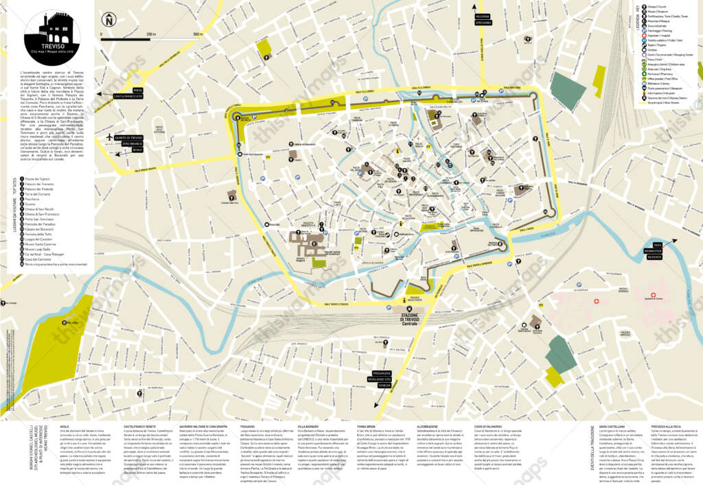 Mappa di Treviso - thiswaymaps mappe personalizzate e vettoriali