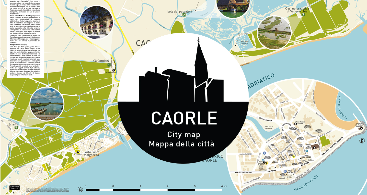 Mappa di Caorle - thiswaymaps mappe personalizzate e vettoriali per ...