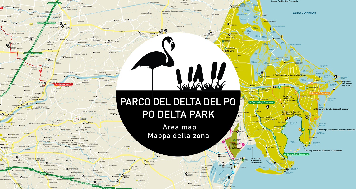 Mappa del Delta del Po - thiswaymaps mappe personalizzate e vettoriali ...
