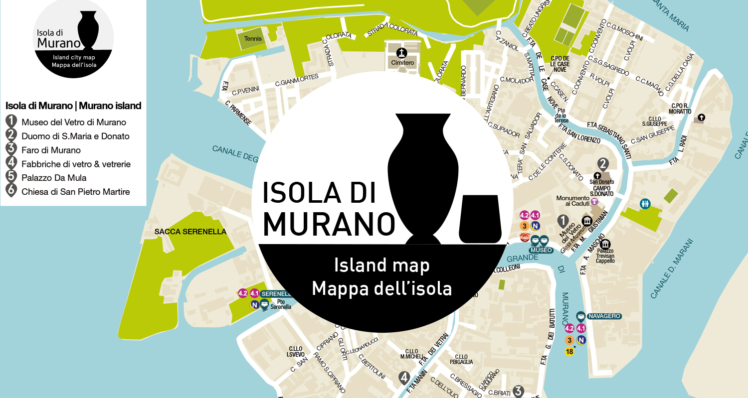 Mappa di Murano - thiswaymaps mappe personalizzate e vettoriali per ...