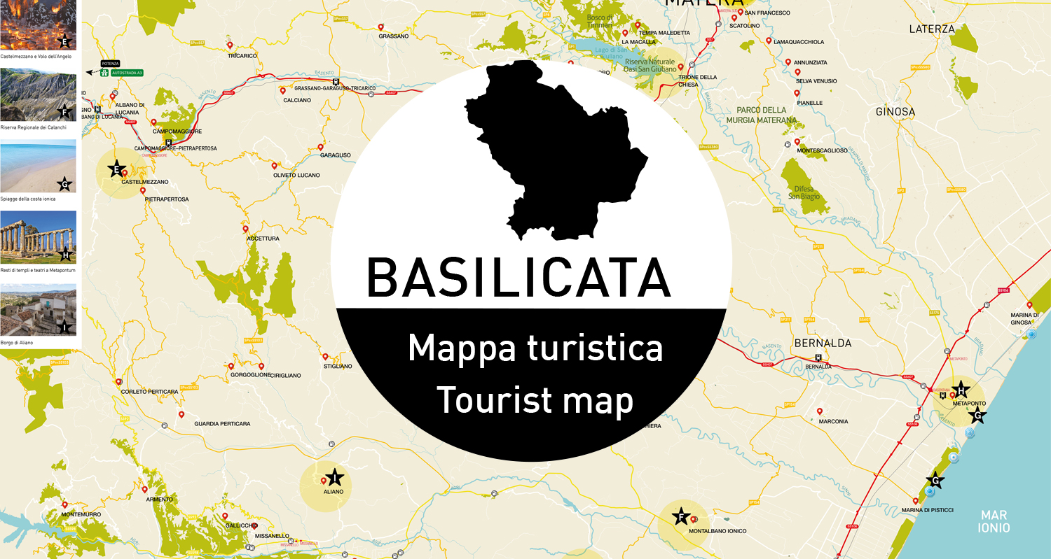 Map of the Matera Territory - thiswaymaps mappe personalizzate e ...