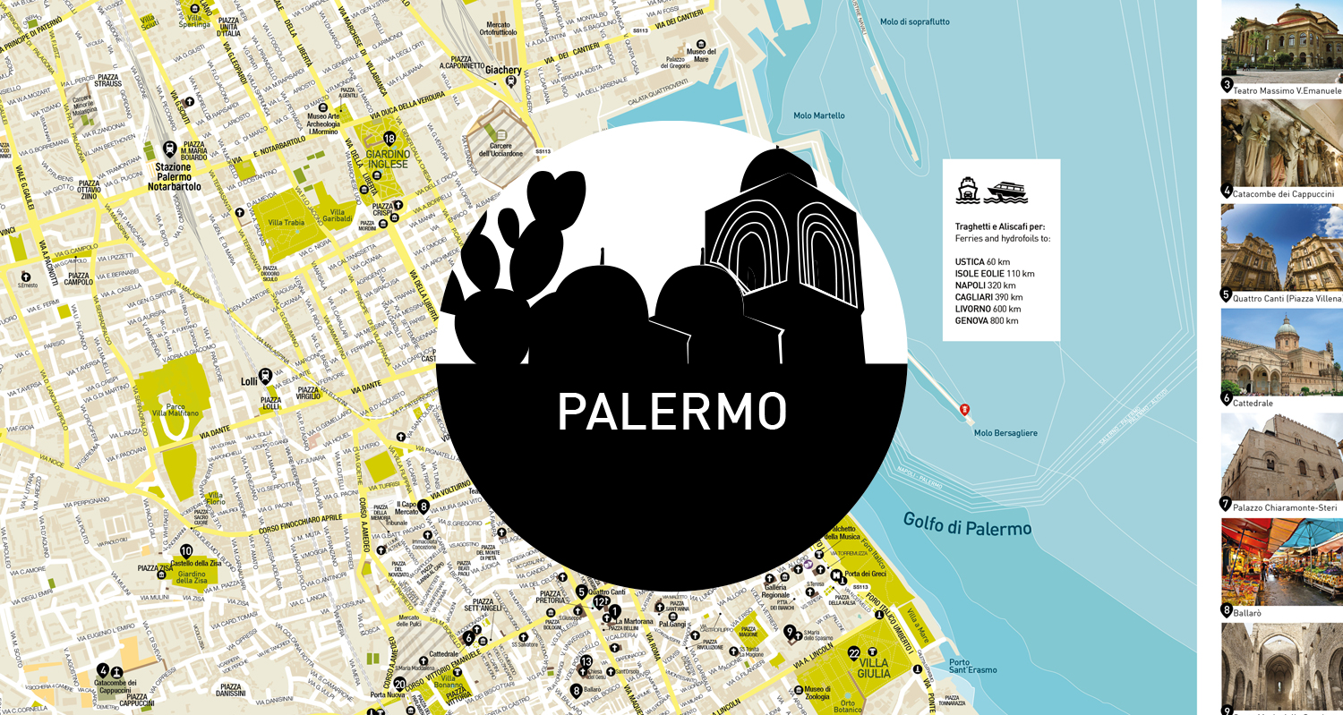 Map Of Palermo Historic City Map Palermo New York Stone 1866 23