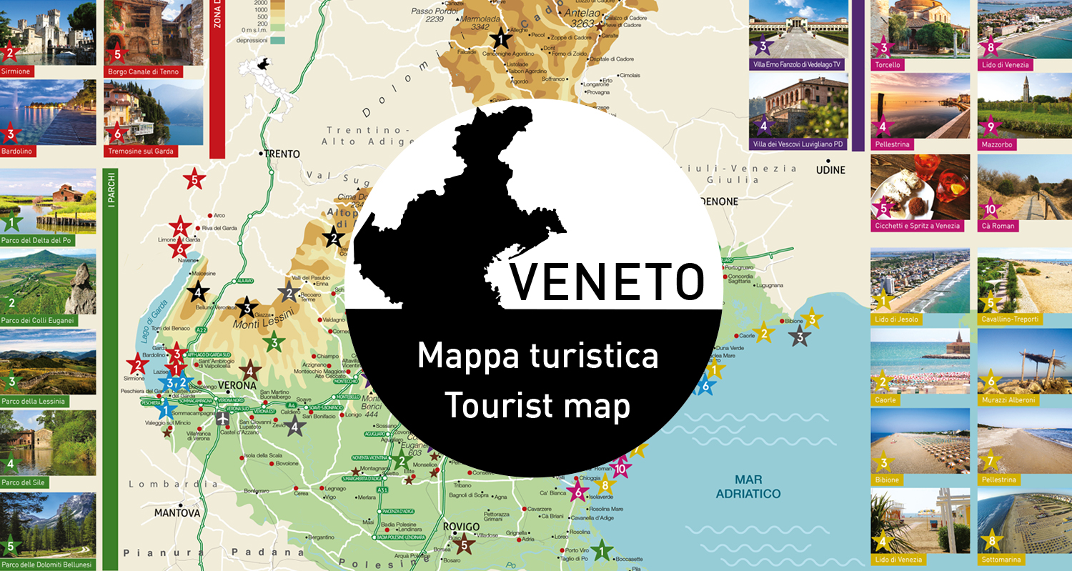 Mappa del Veneto Turistico - thiswaymaps mappe personalizzate e ...